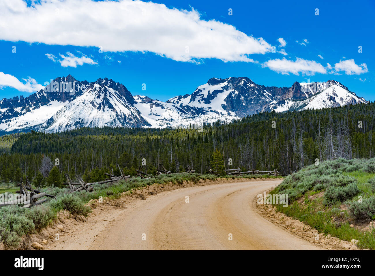 White cloud mountains sawtooth national recreation area hi-res stock ...