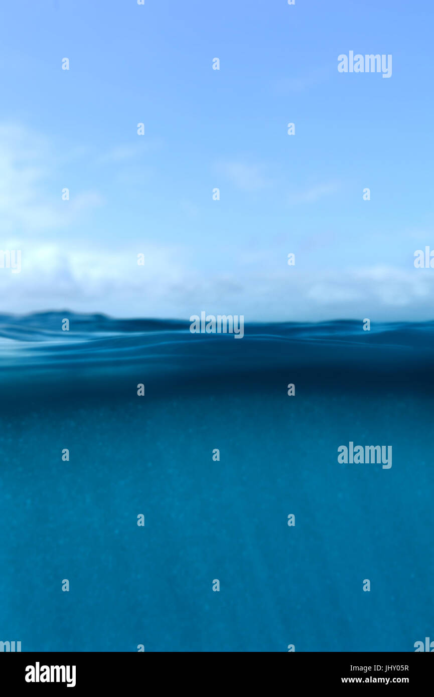 Perfect sky and water background of ocean Stock Photo - Alamy