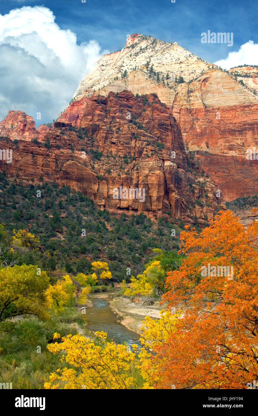 Observation Point, as viewed from the Grotto, hosts a palette of rich ...