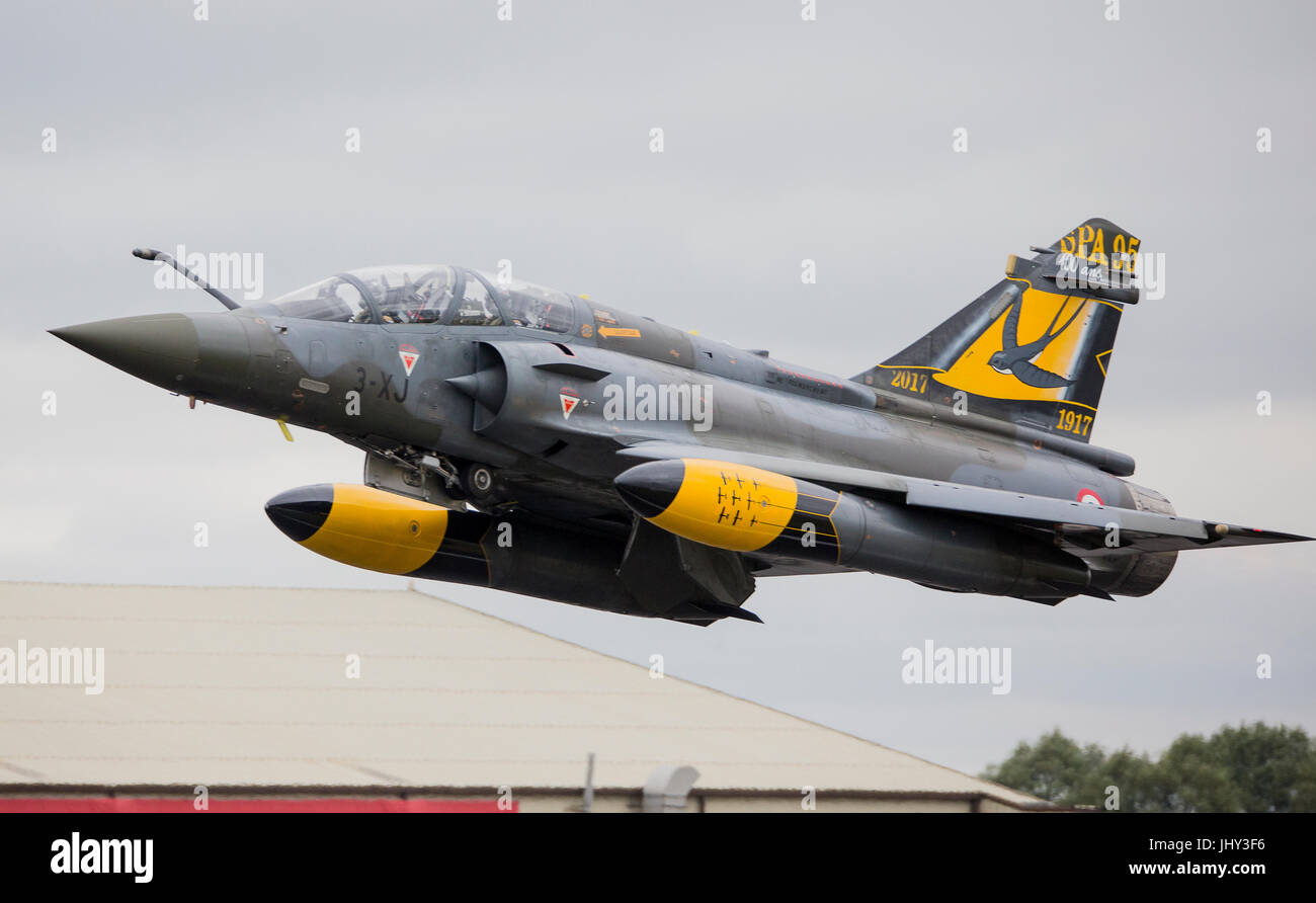 The French Dassault Mirage 2000D displayed their aerobatic routine at ...