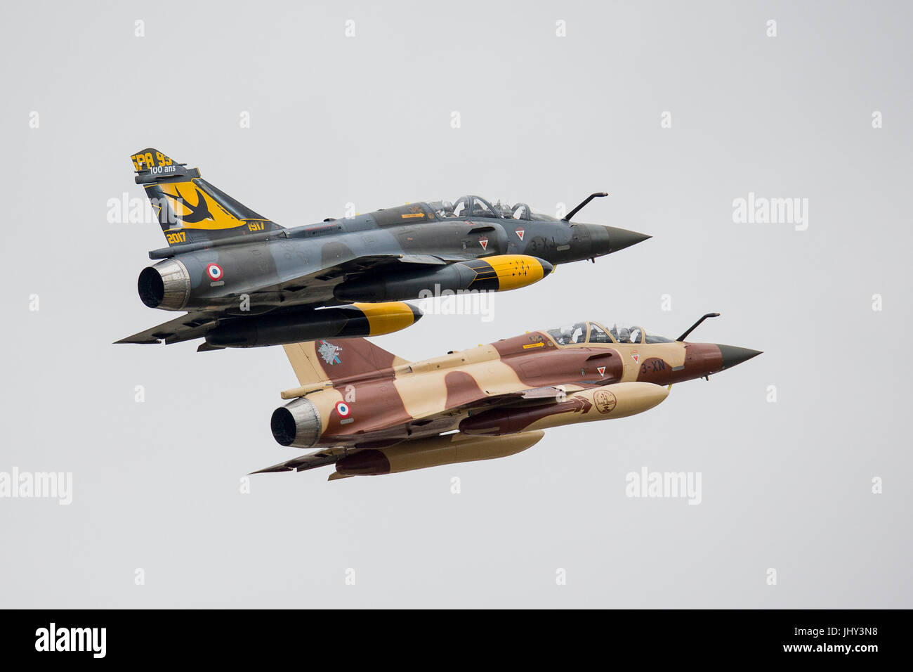 The French Dassault Mirage 2000D displayed their aerobatic routine at ...