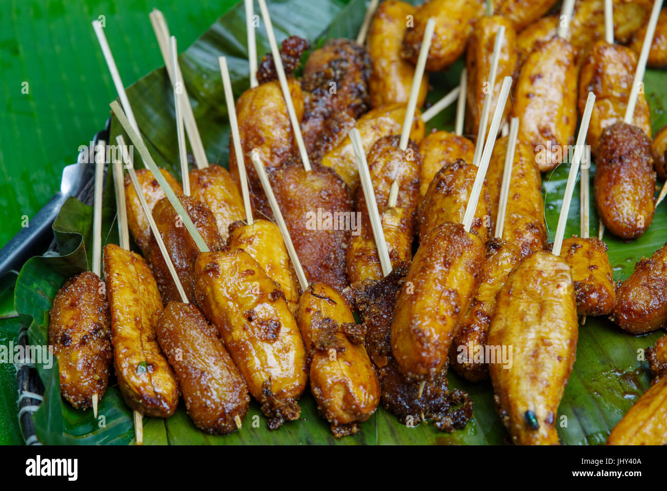 filipino traditional dessert turon - fried banana Stock Photo - Alamy