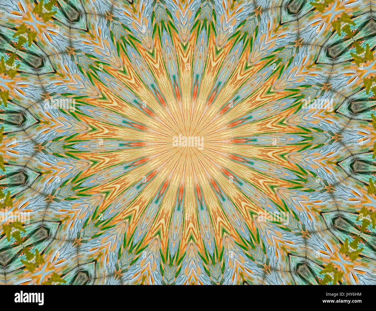Colorful Star Mandala Pattern Stock Photo - Alamy