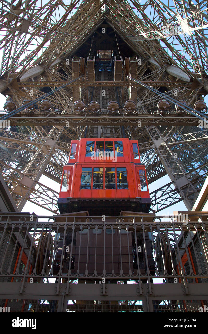 Eiffel tower elevator hi-res stock photography and images - Alamy