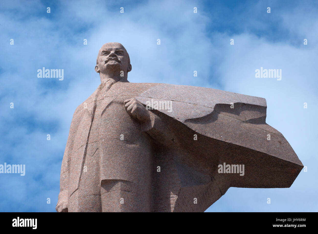 Statue of Vladimir Lenin in front of the Transnistrian Parliament ...