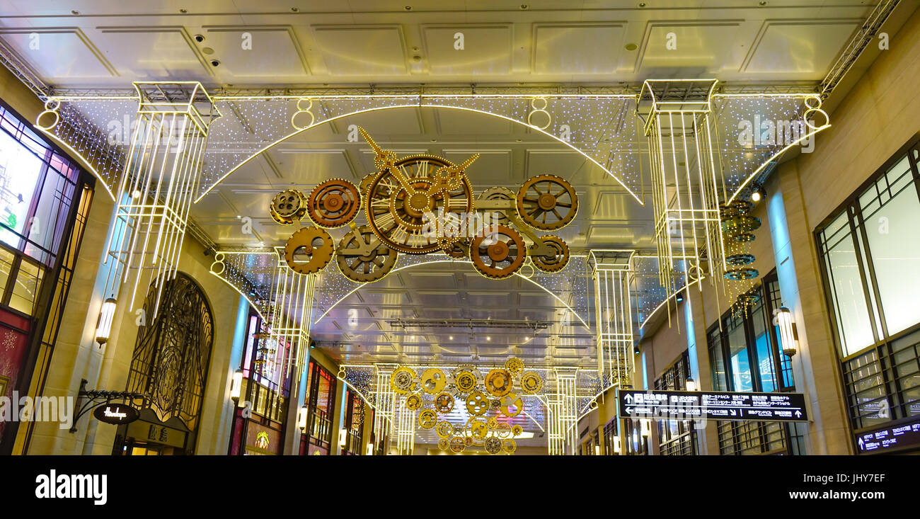 Osaka, Japan - Nov 26, 2016. Decorations at Umeda Shopping Mall in ...