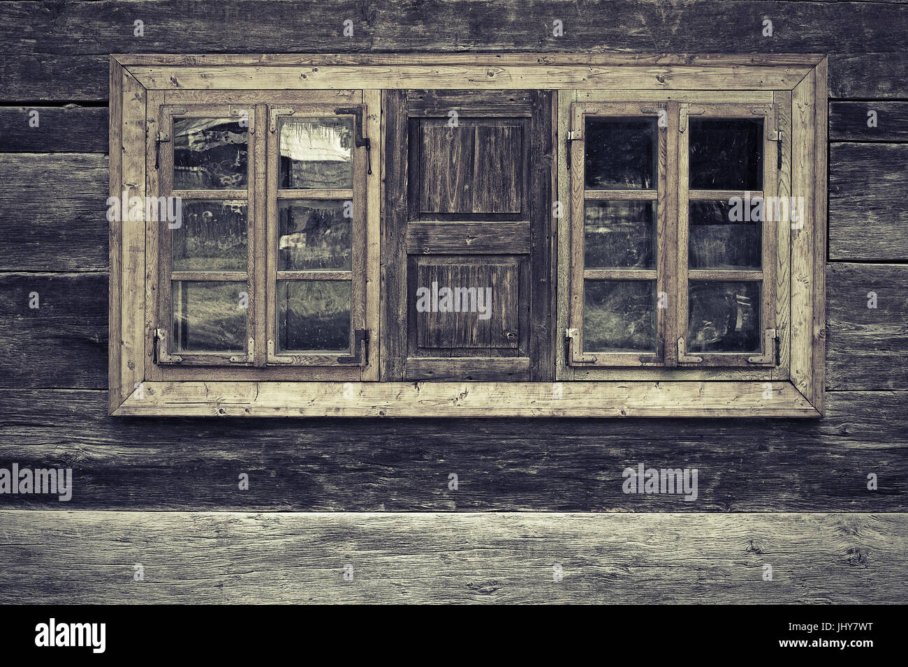 detail of traditional wooden window of romanian old house Stock Photo ...