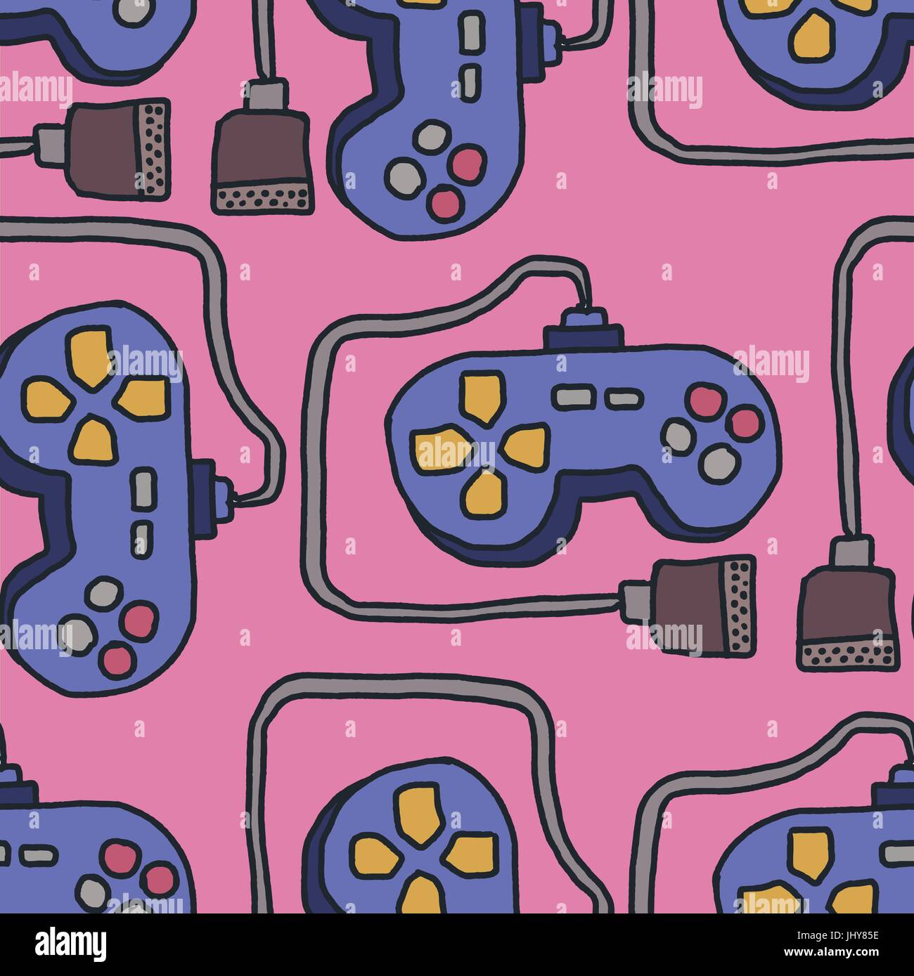Seamless pattern retro video game hi-res stock photography and images ...