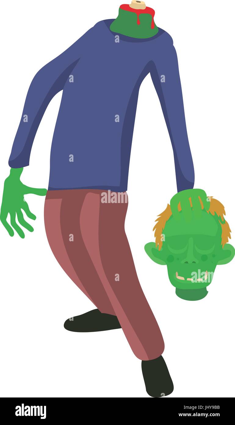 Zombie without head icon, cartoon style Stock Vector Image & Art - Alamy