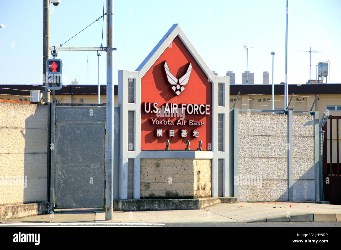 U.S. Air Force Yokota Air Base Gate 5 in Fussa city Tokyo Japan Stock ...