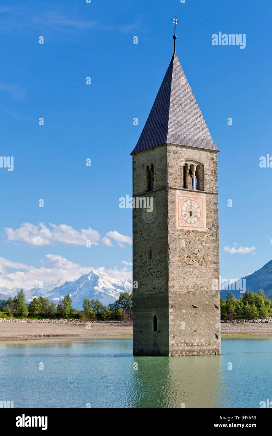 Church tower alt graun in lake hi-res stock photography and images - Alamy