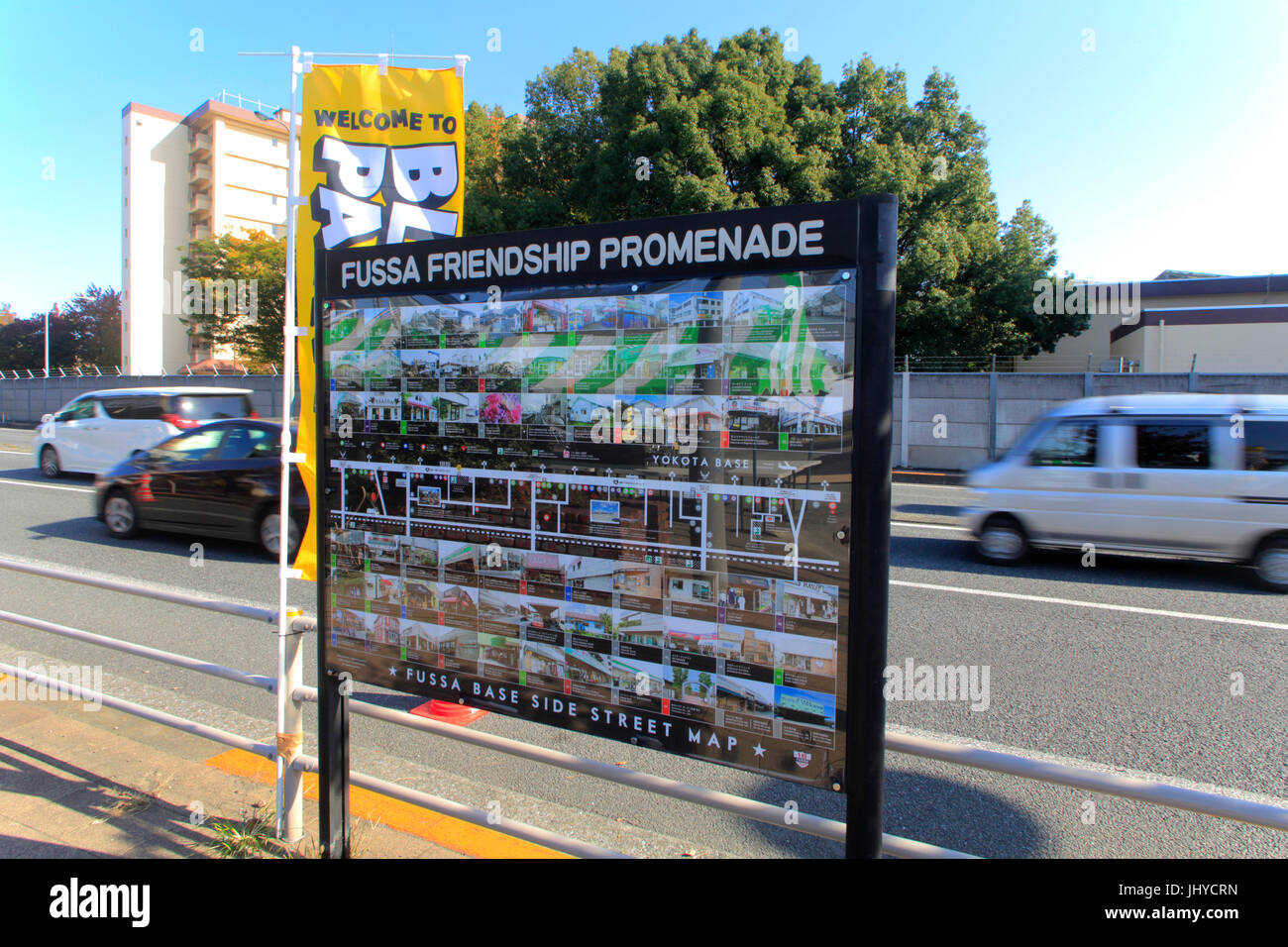 Fussa Base Side Street on Route 16 Alongside Yokota Air Base in Fussa ...