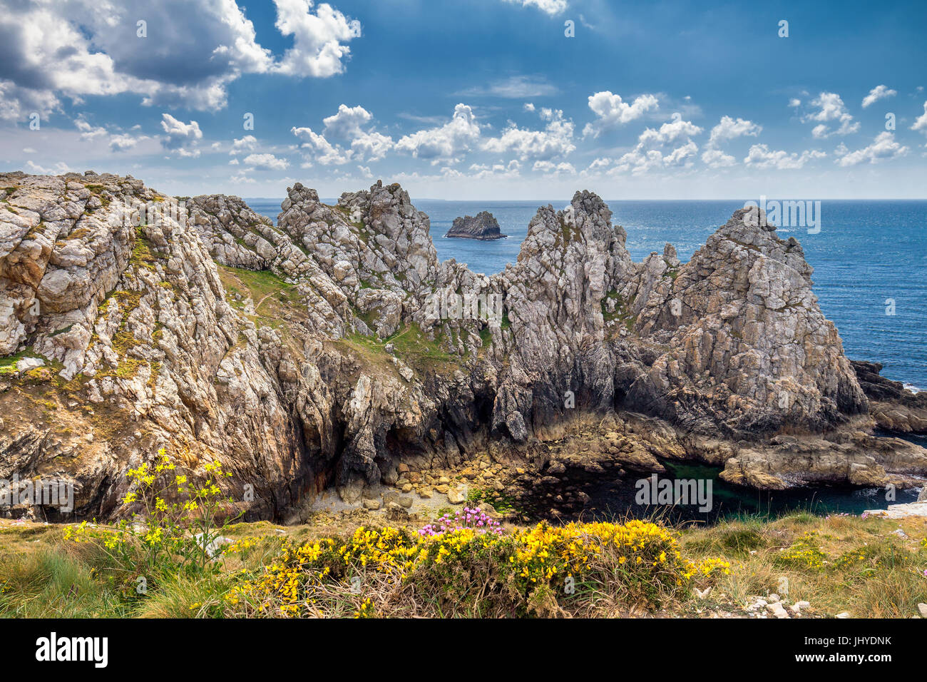 Cliffs and ocean on the coast of Brittany (Bretagne), France Stock ...