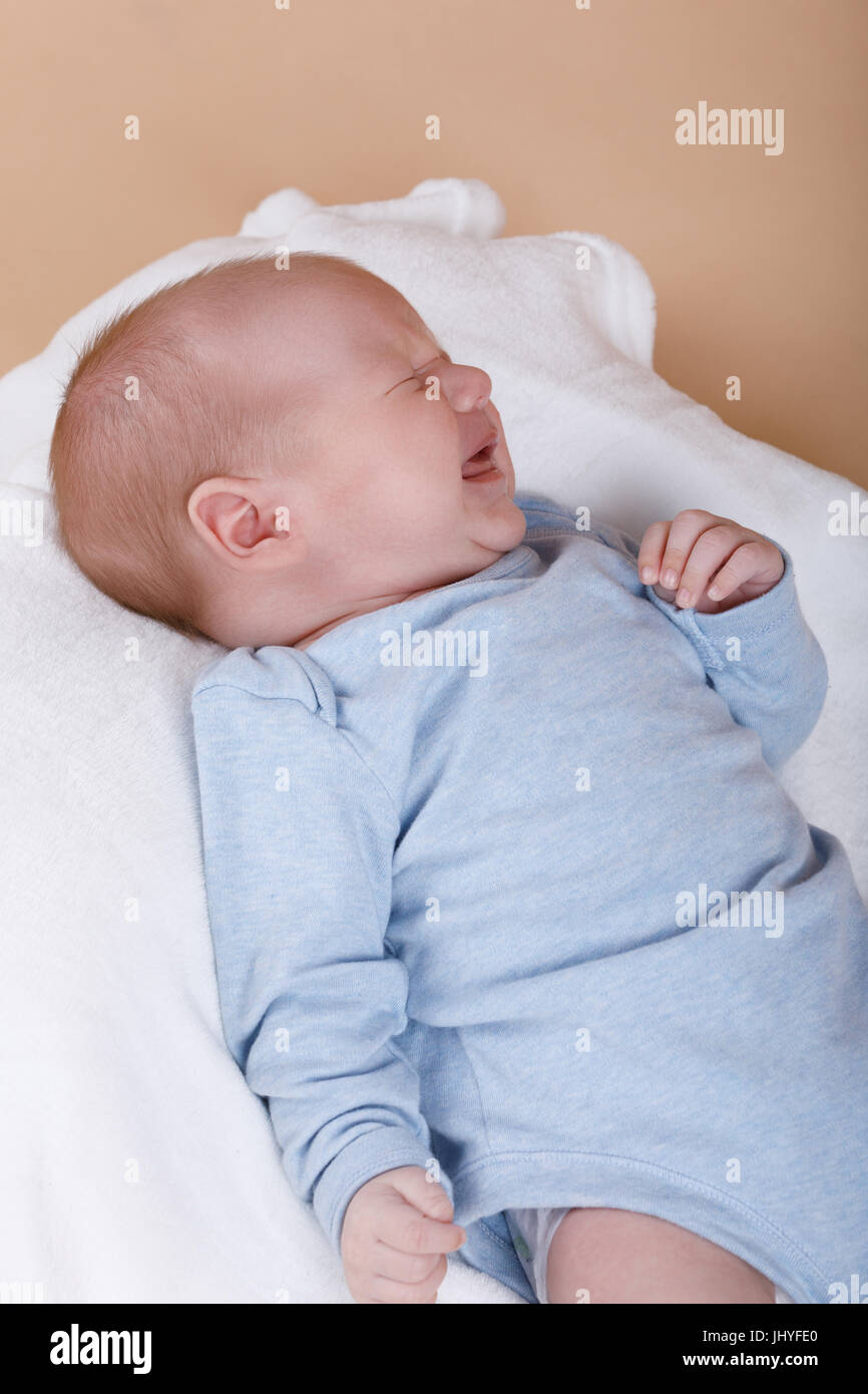 crying newborn baby - the first month of the new life Stock Photo - Alamy