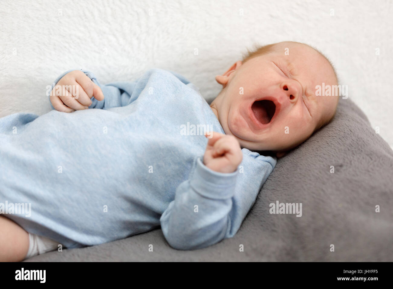 crying newborn baby - the first month of the new life Stock Photo - Alamy