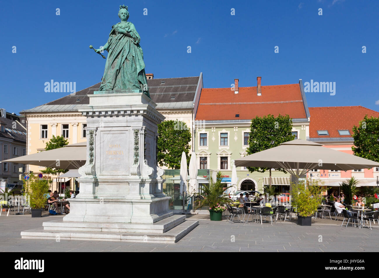 Maria Theresia statue, Klagenfurt, new place, Carinthia, Austria ...