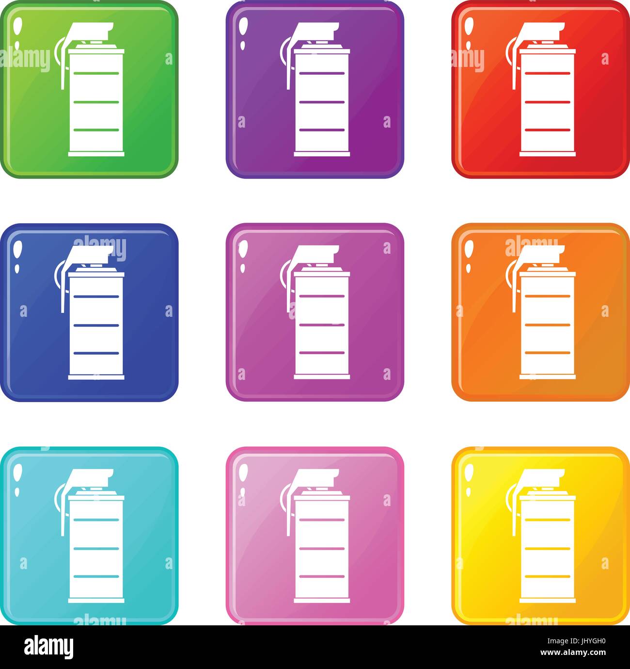 Stun grenade icons 9 set Stock Vector Image & Art - Alamy
