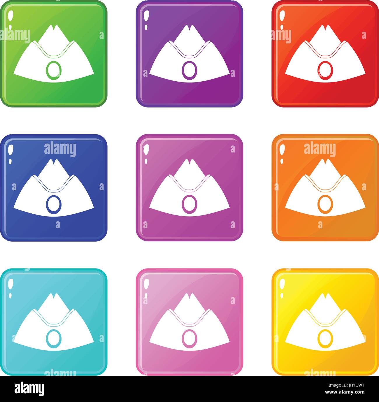 Forage cap icons 9 set Stock Vector Image & Art - Alamy