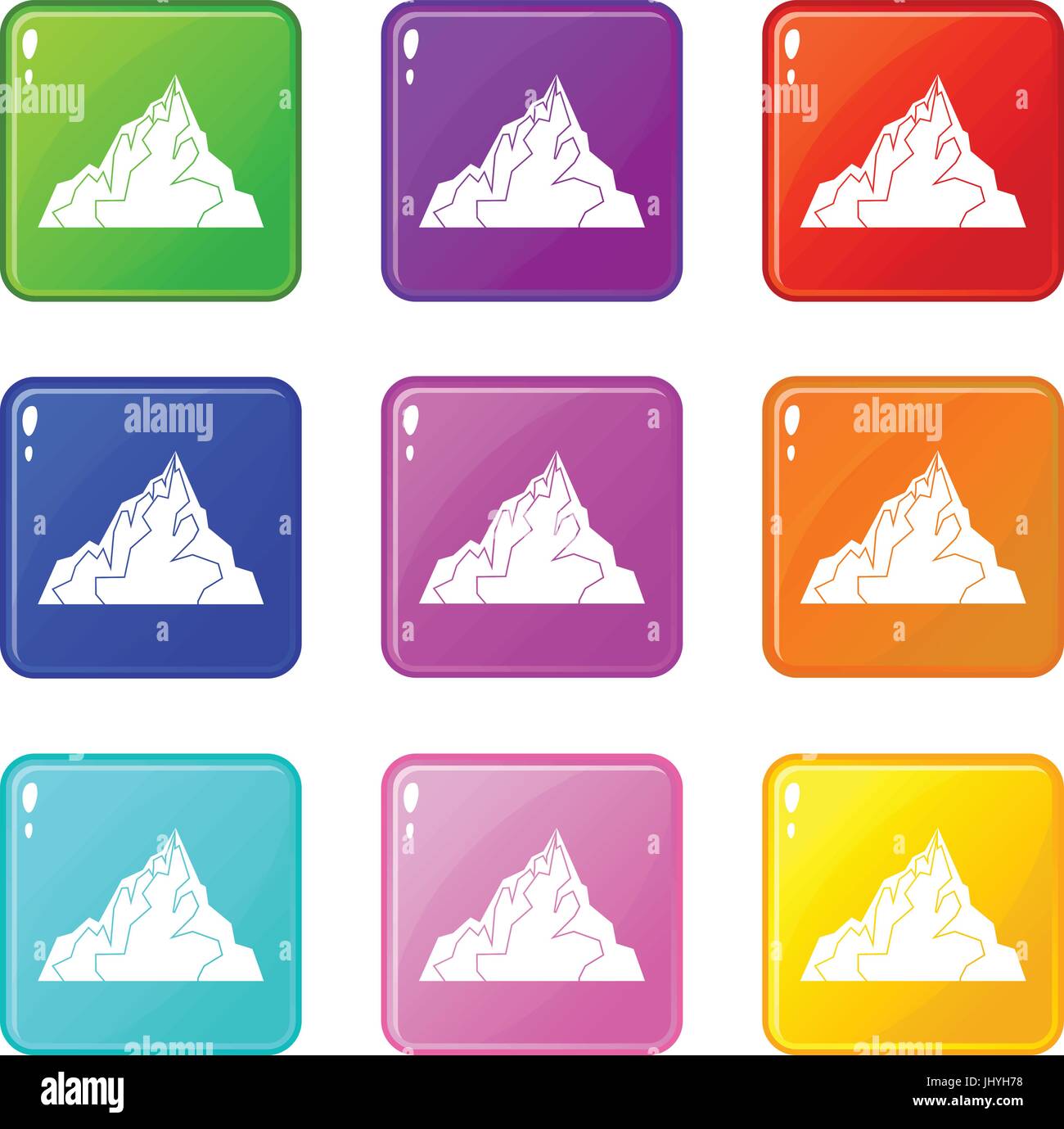 Iceberg icons 9 set Stock Vector Image & Art - Alamy