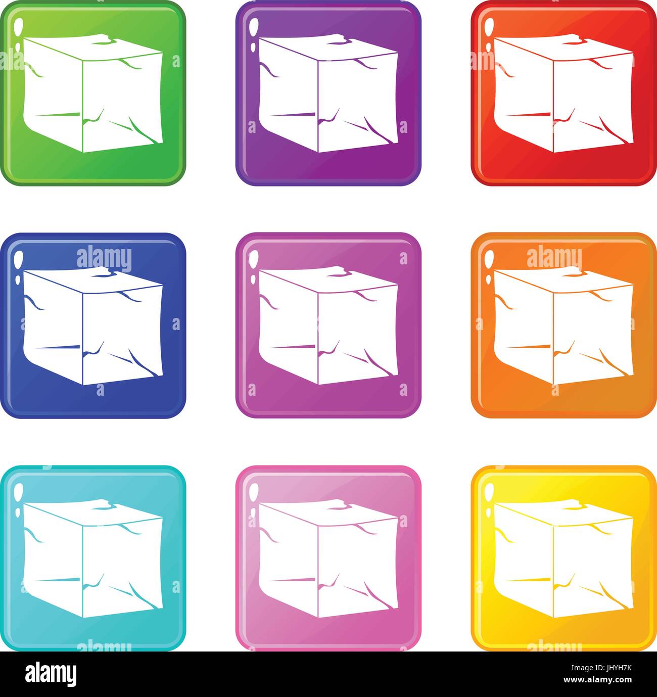 Ice icons 9 set Stock Vector Image & Art - Alamy