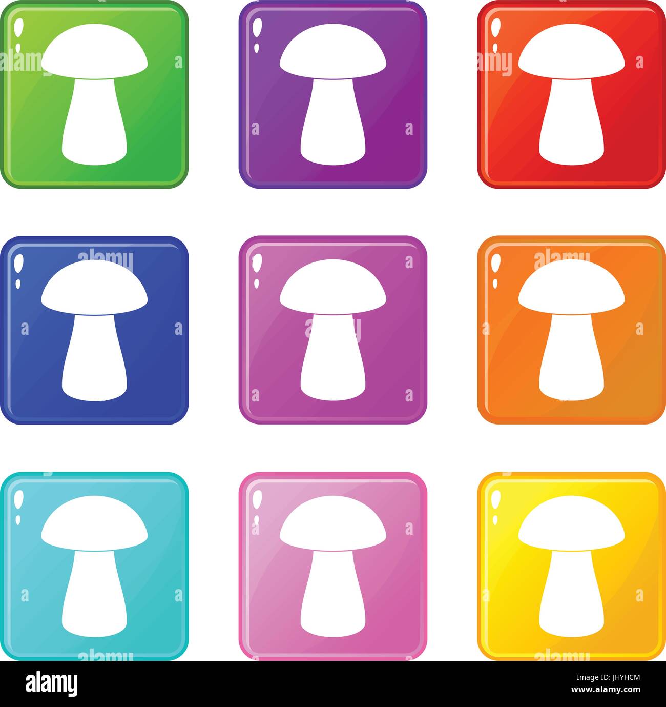 Fungus boletus icons 9 set Stock Vector Image & Art - Alamy