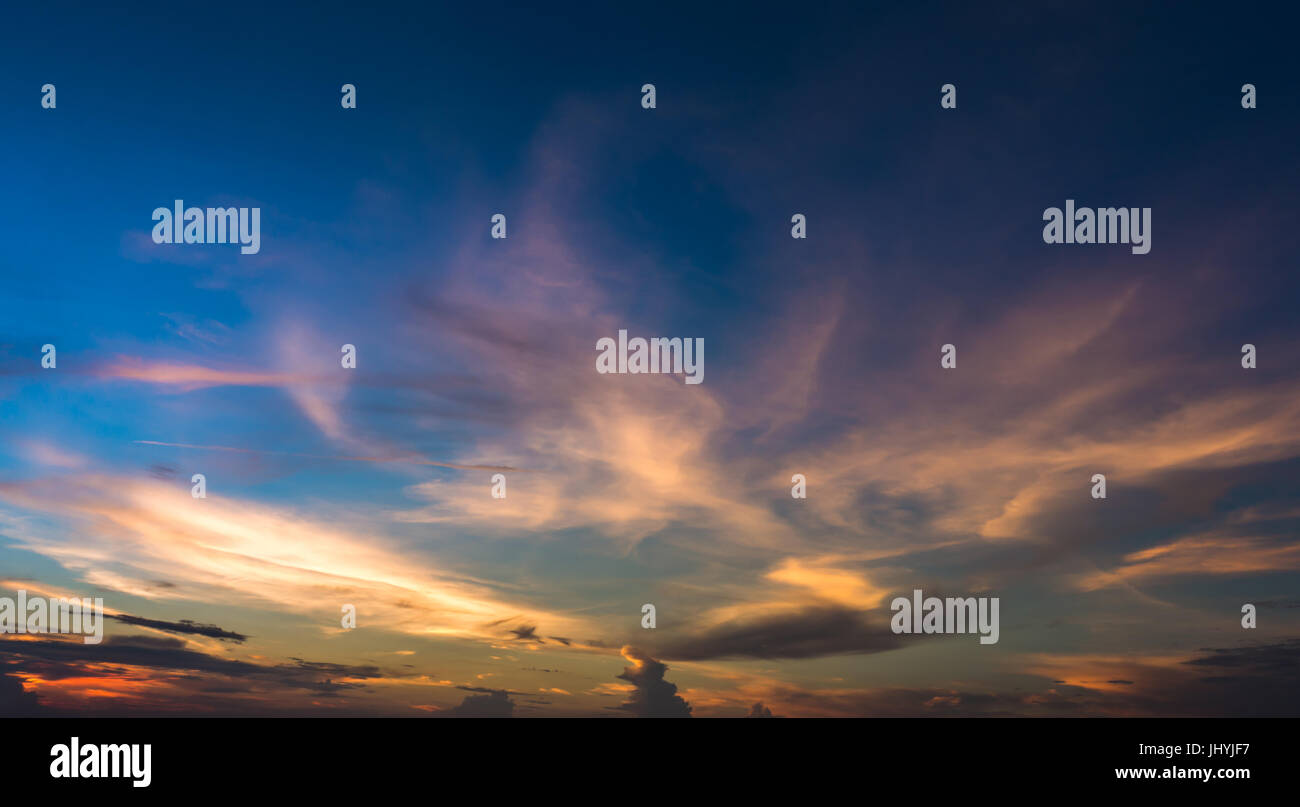 amazing dramatic cloud during sunset , twilight sky color Stock Photo ...