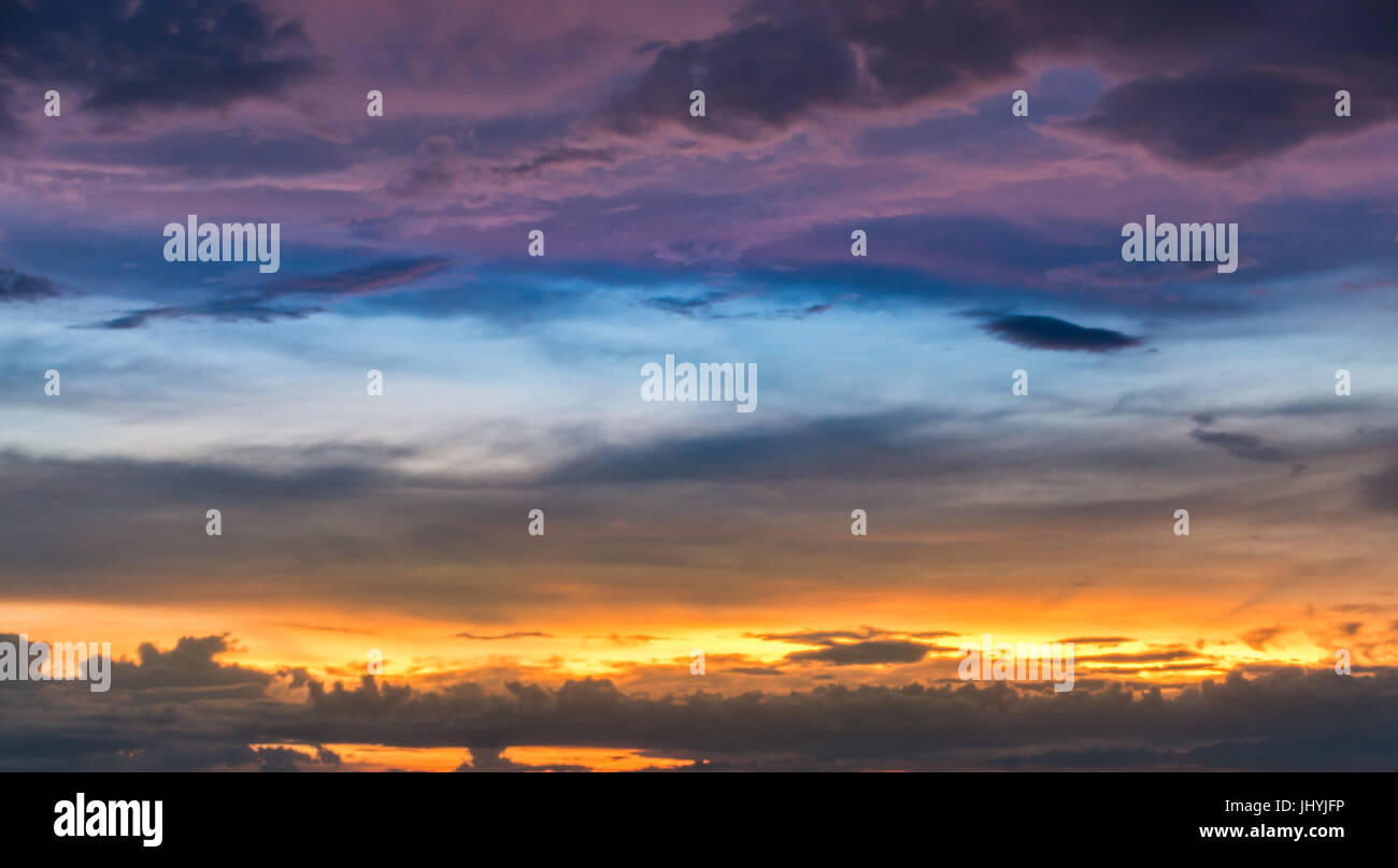amazing dramatic cloud during sunset , twilight sky color Stock Photo ...