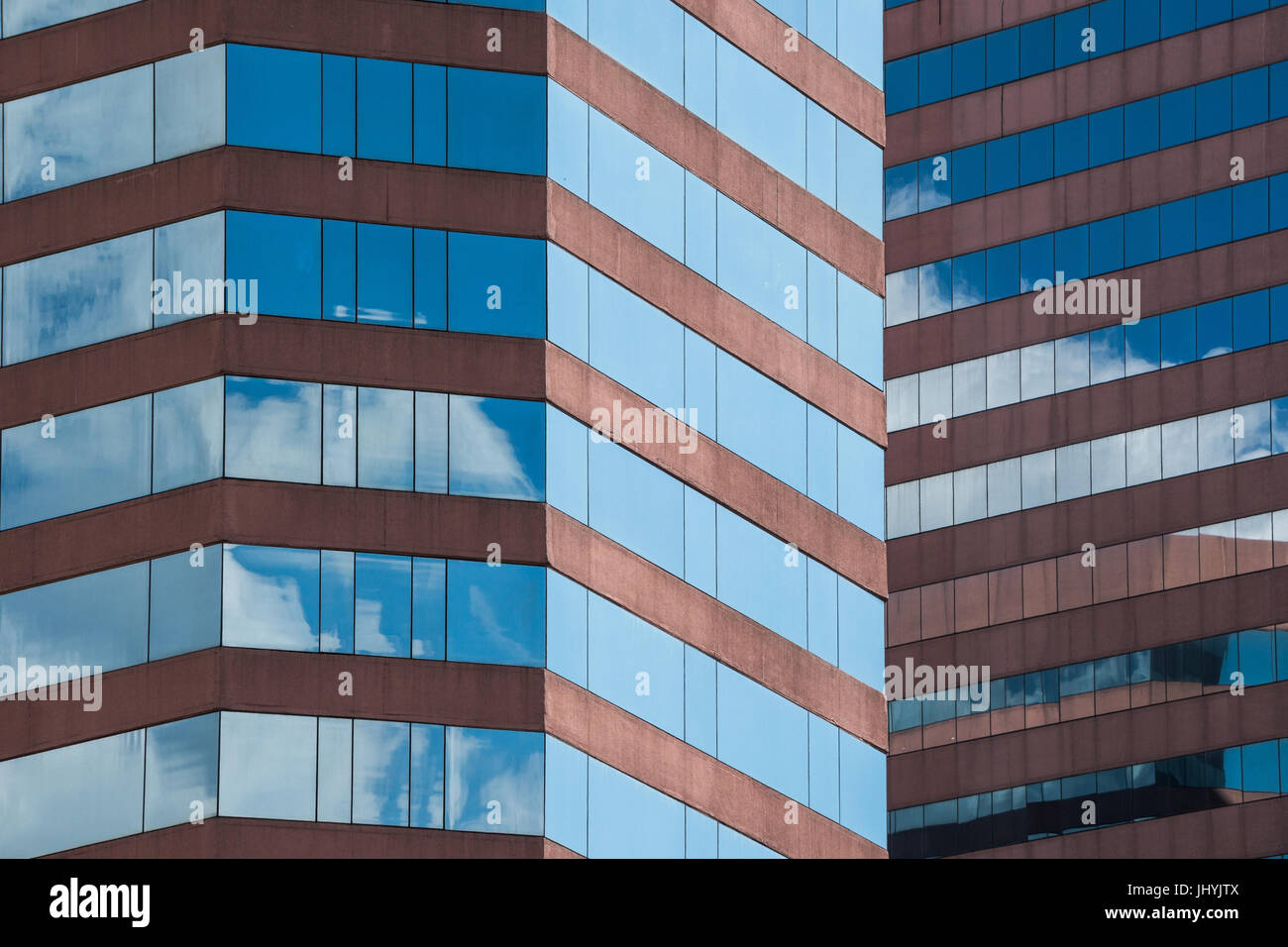 Glass building scene side view Stock Photo - Alamy