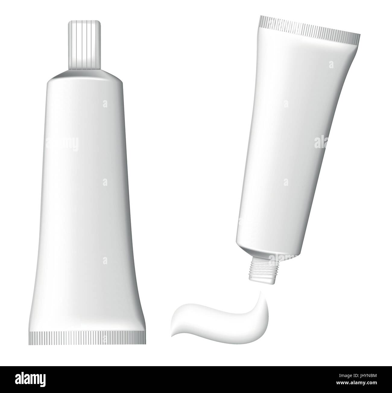 Two Toothpaste. Illustration on white background for design Plastic ...