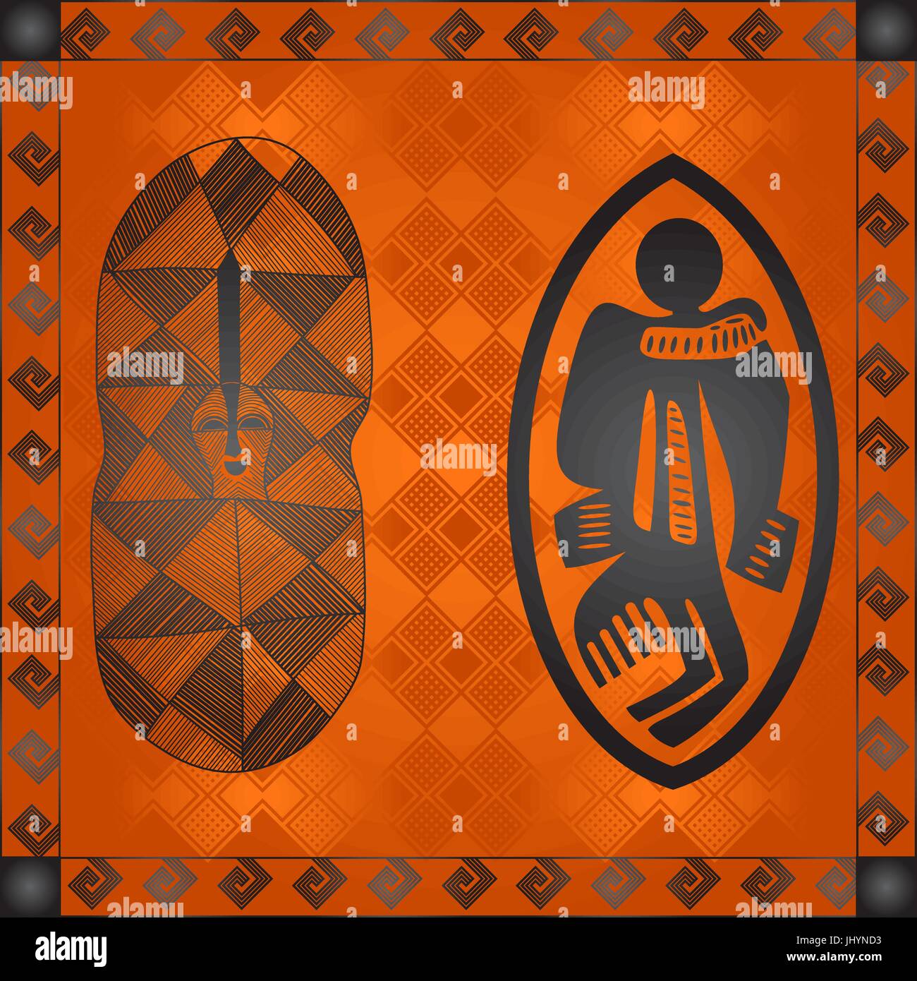 African Narional Arts and cultural symbols Stock Vector Image & Art - Alamy