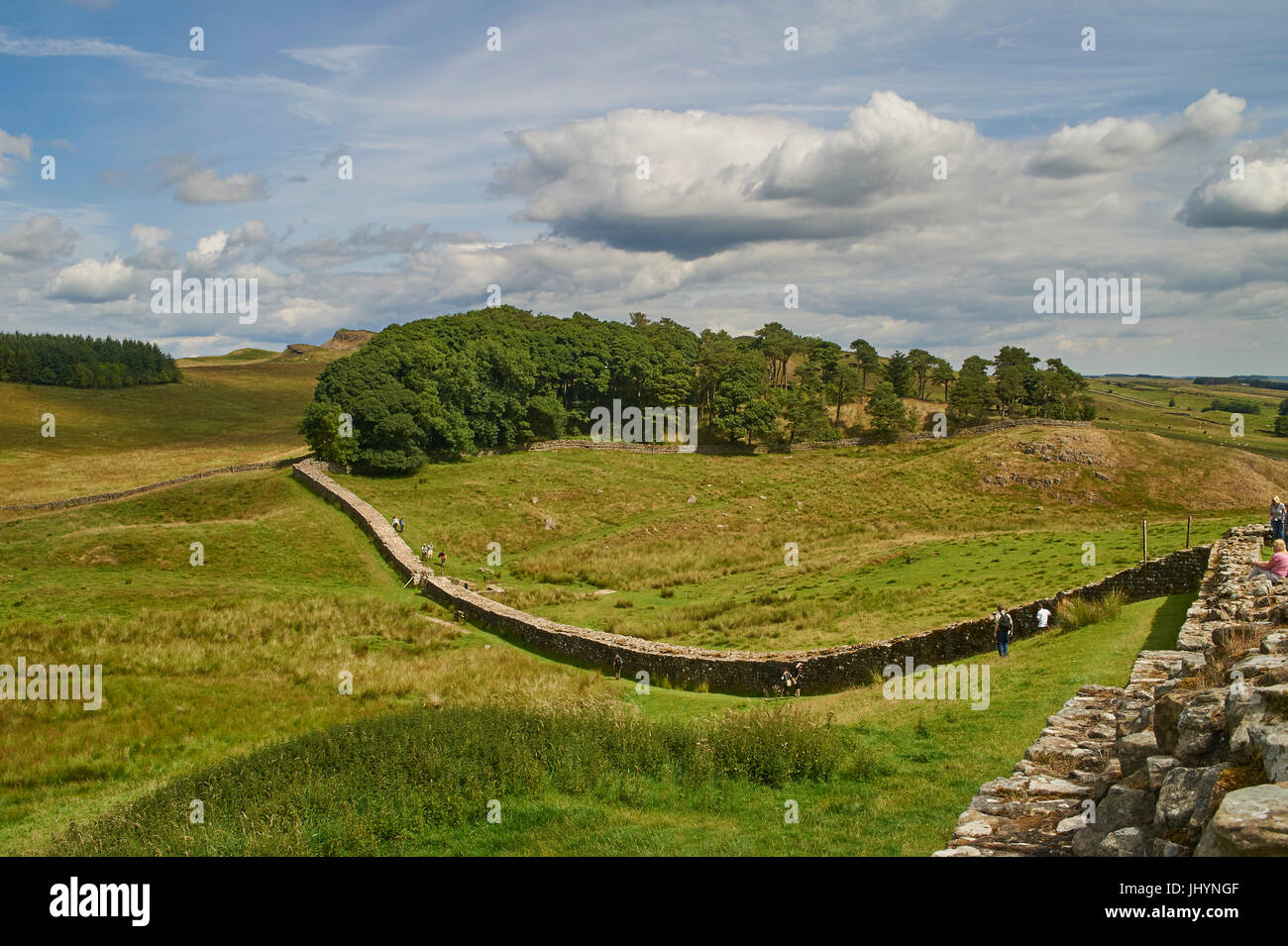 Hadrians wall fort tourist hi-res stock photography and images - Alamy