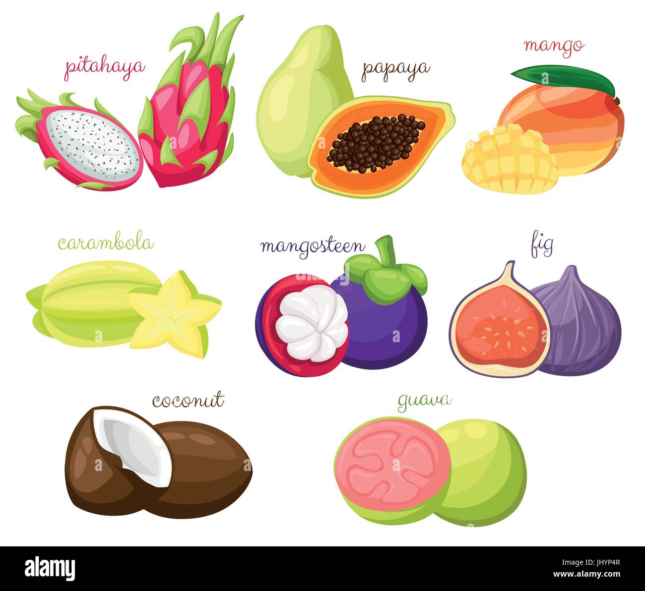 Raw dragon fruit Stock Vector Images - Alamy