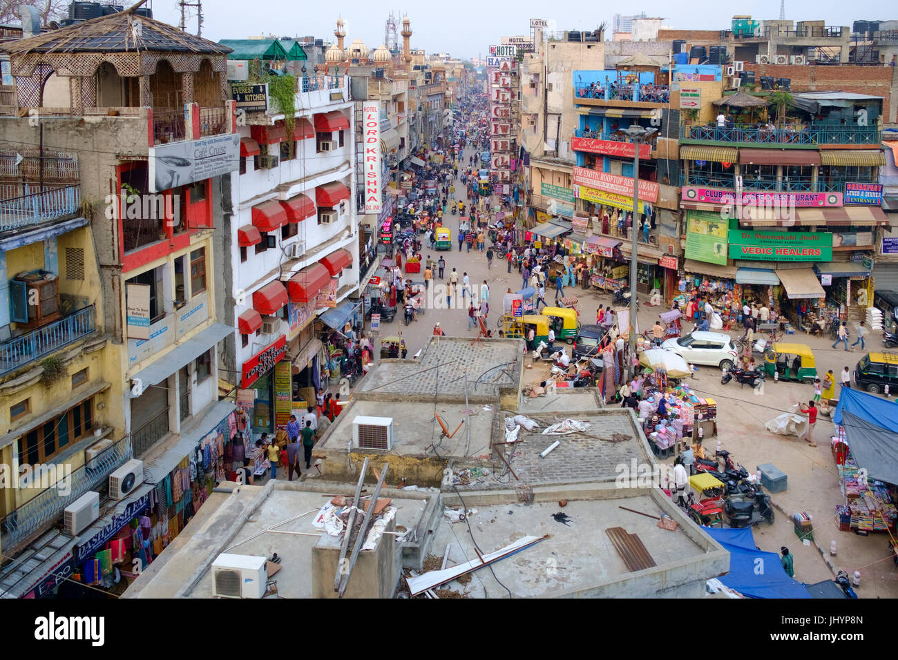Paharganj (Main Bazaar) area of Delhi, popular. Known for its ...