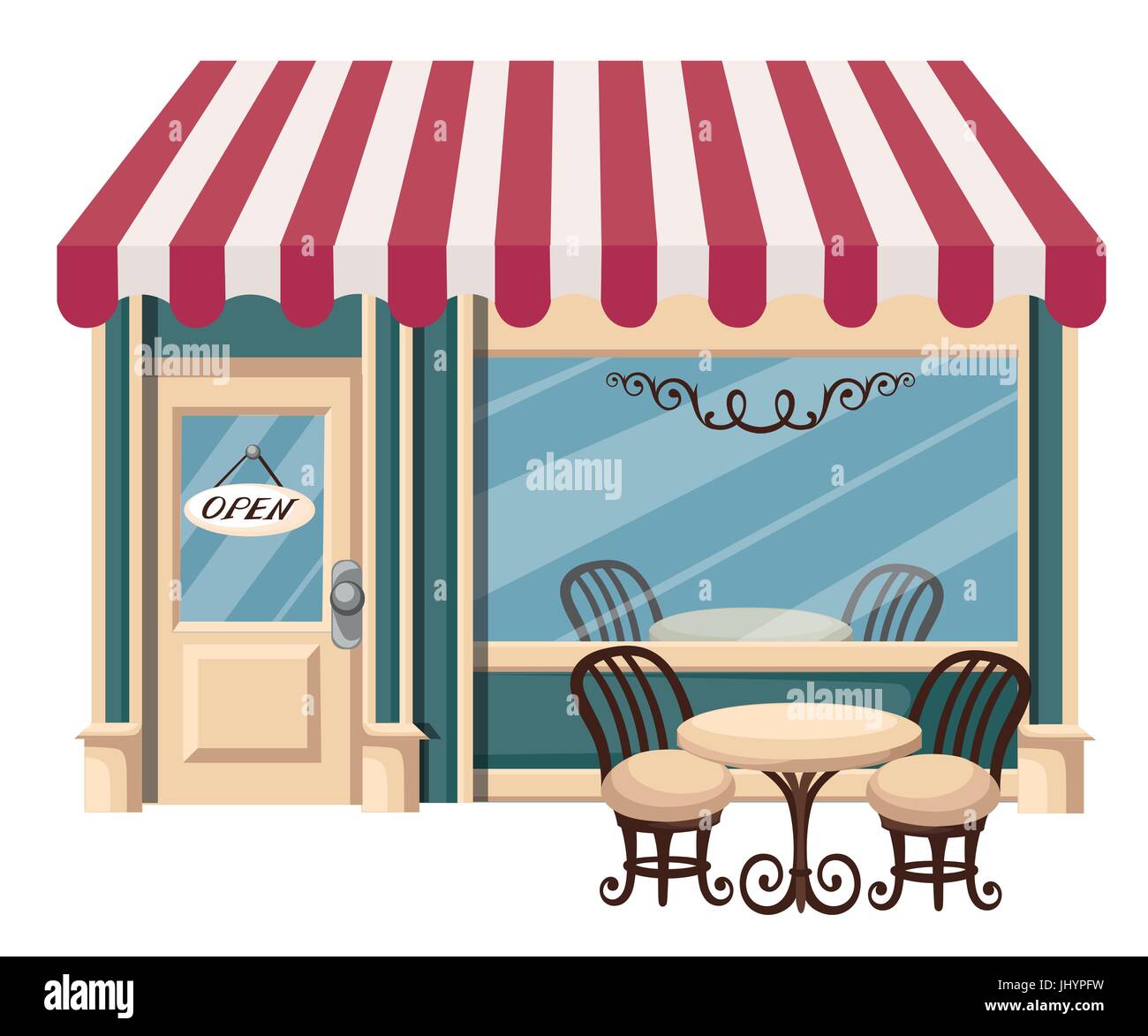 Street cafe design Cut Out Stock Images & Pictures - Alamy