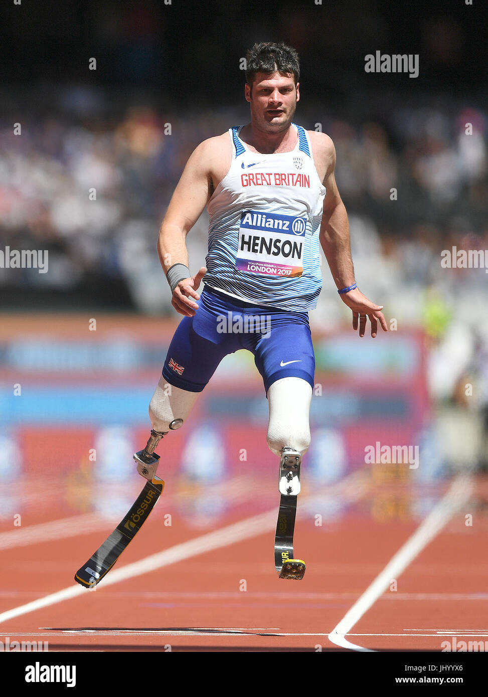 Great Britain's David Henson competes in the Men's 100m T42 second heat ...
