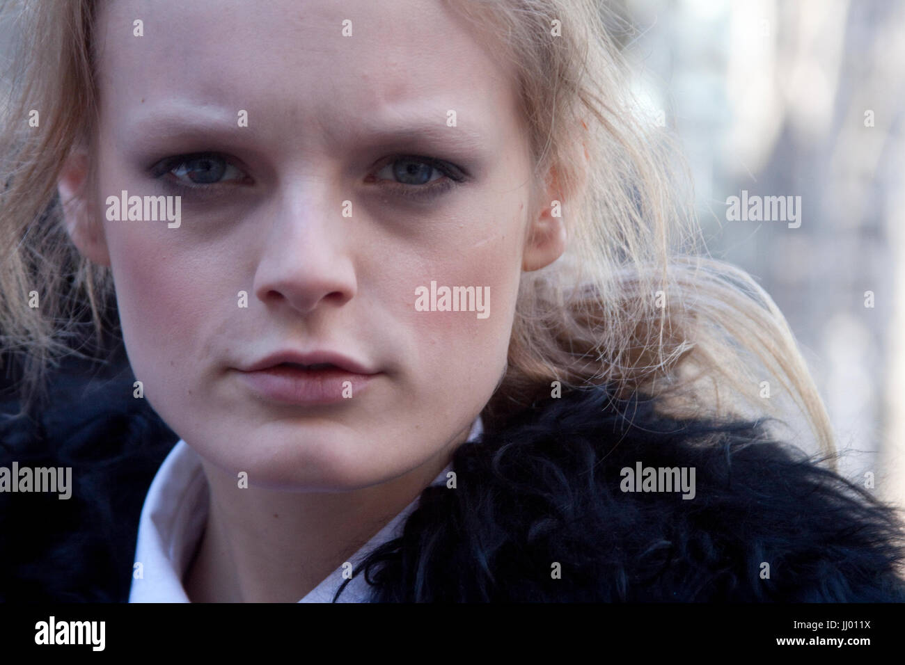 No Makeup beauty portrait of Fashion model Hanne Gaby Odiele during New ...
