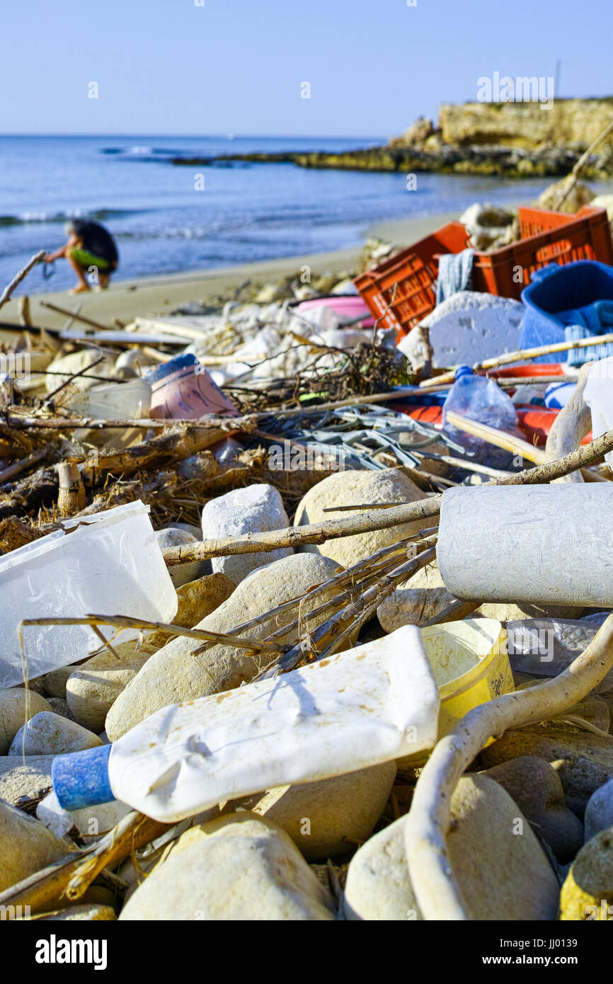 Great environmental and ecological problem, plastic waste and rubbish ...