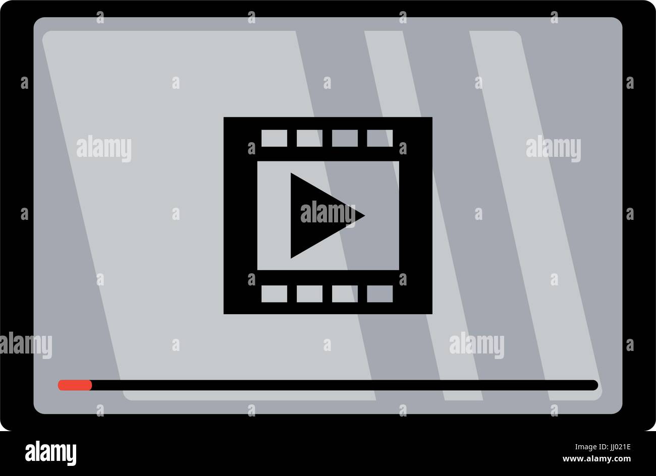 Movie screen with play button Stock Vector Image & Art - Alamy
