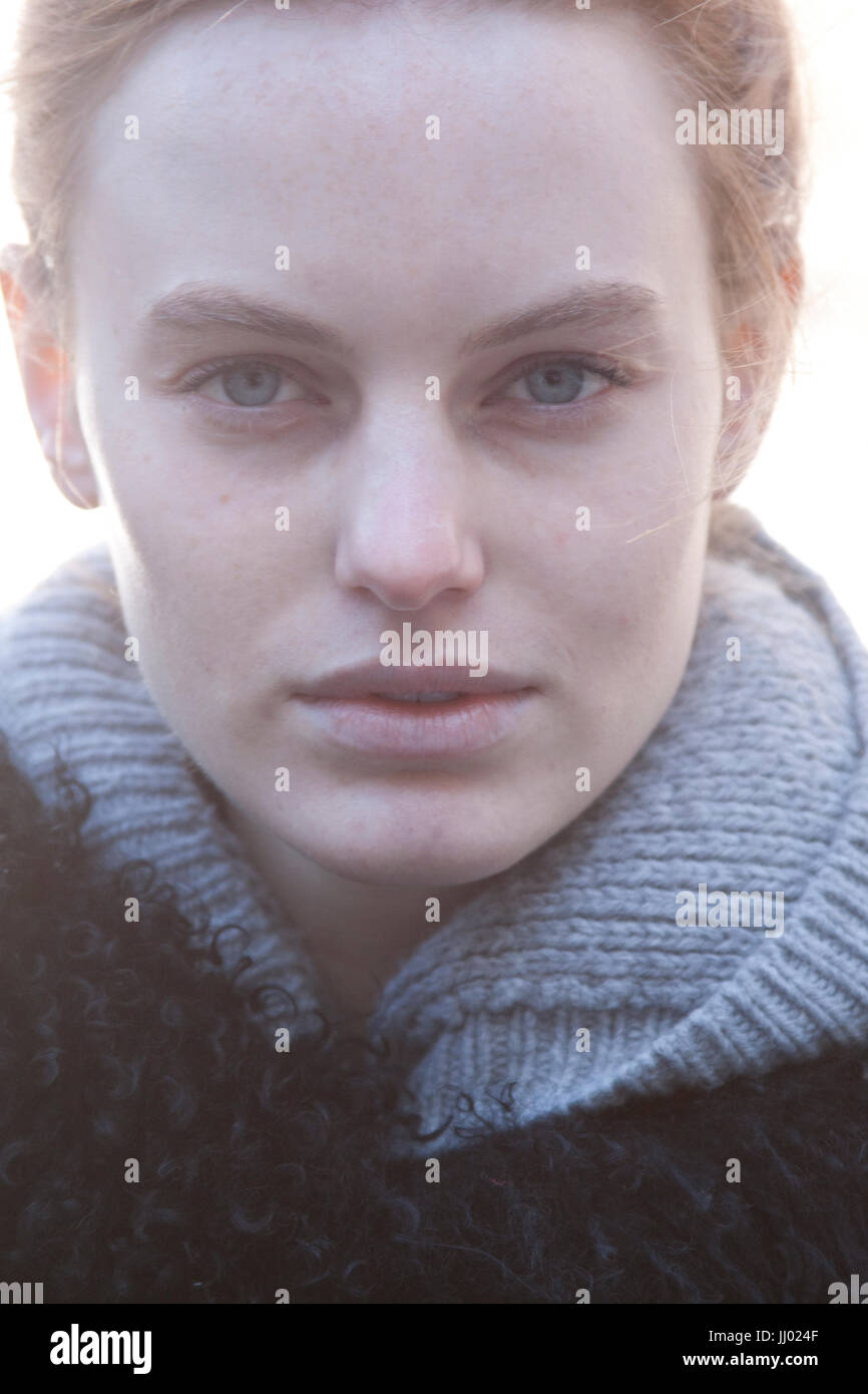 Beautiful glowing skin No Makeup beauty portrait of Fashion model ...