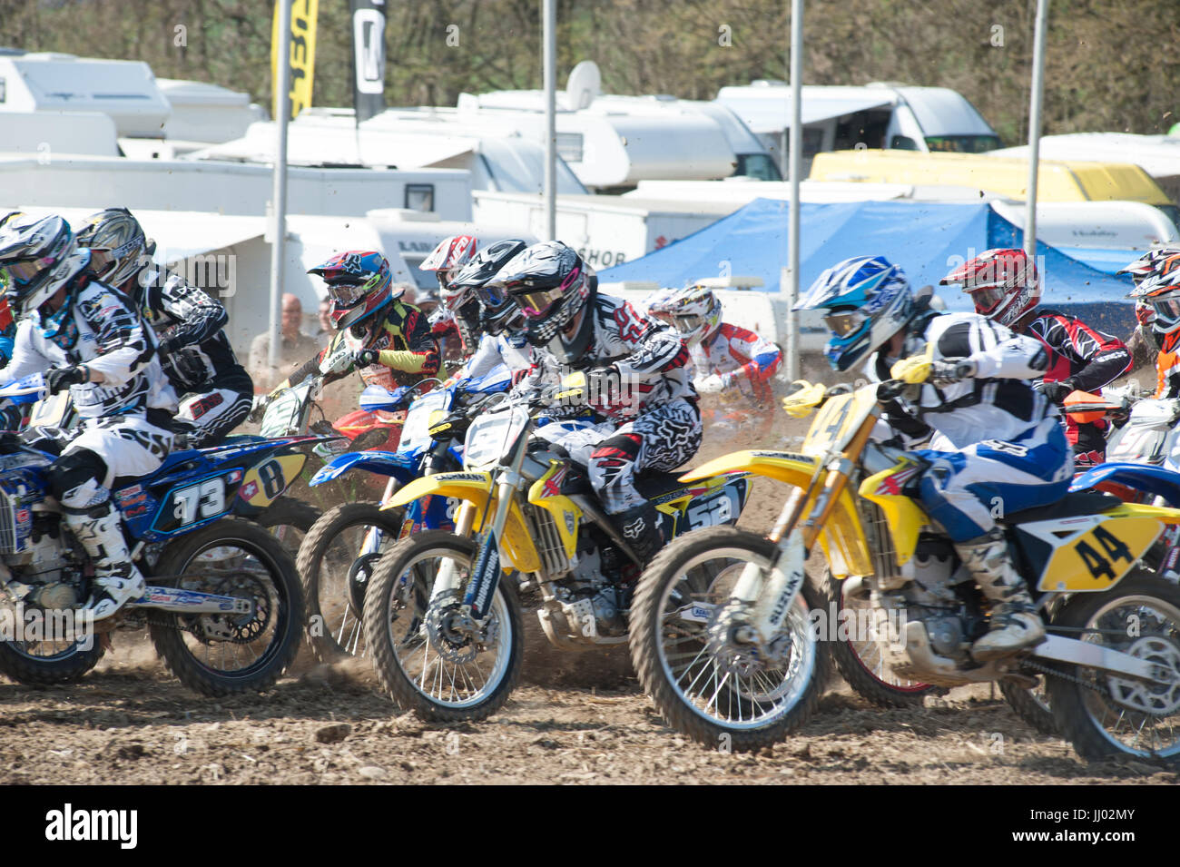 Start of a dirt bike race hi-res stock photography and images - Alamy