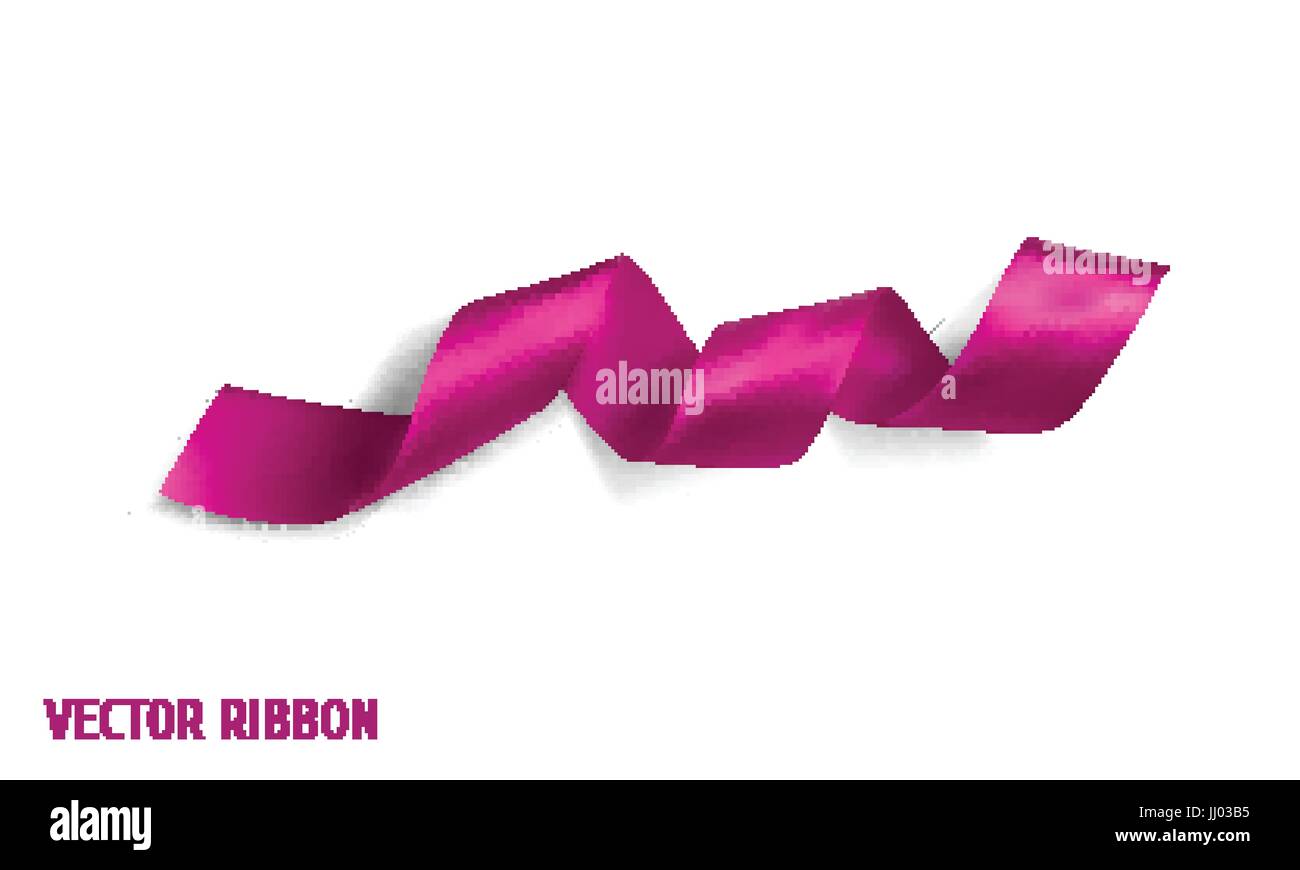 Pink realistic silk vector ribbon Stock Vector Image & Art - Alamy