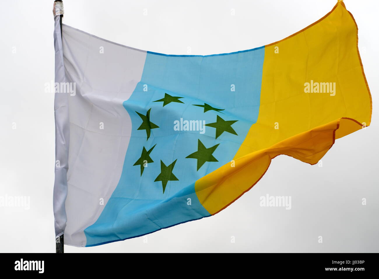 Flag of the Canary Islands Stock Photo - Alamy