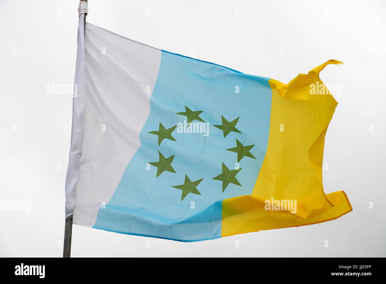Flag of the Canary Islands Stock Photo - Alamy