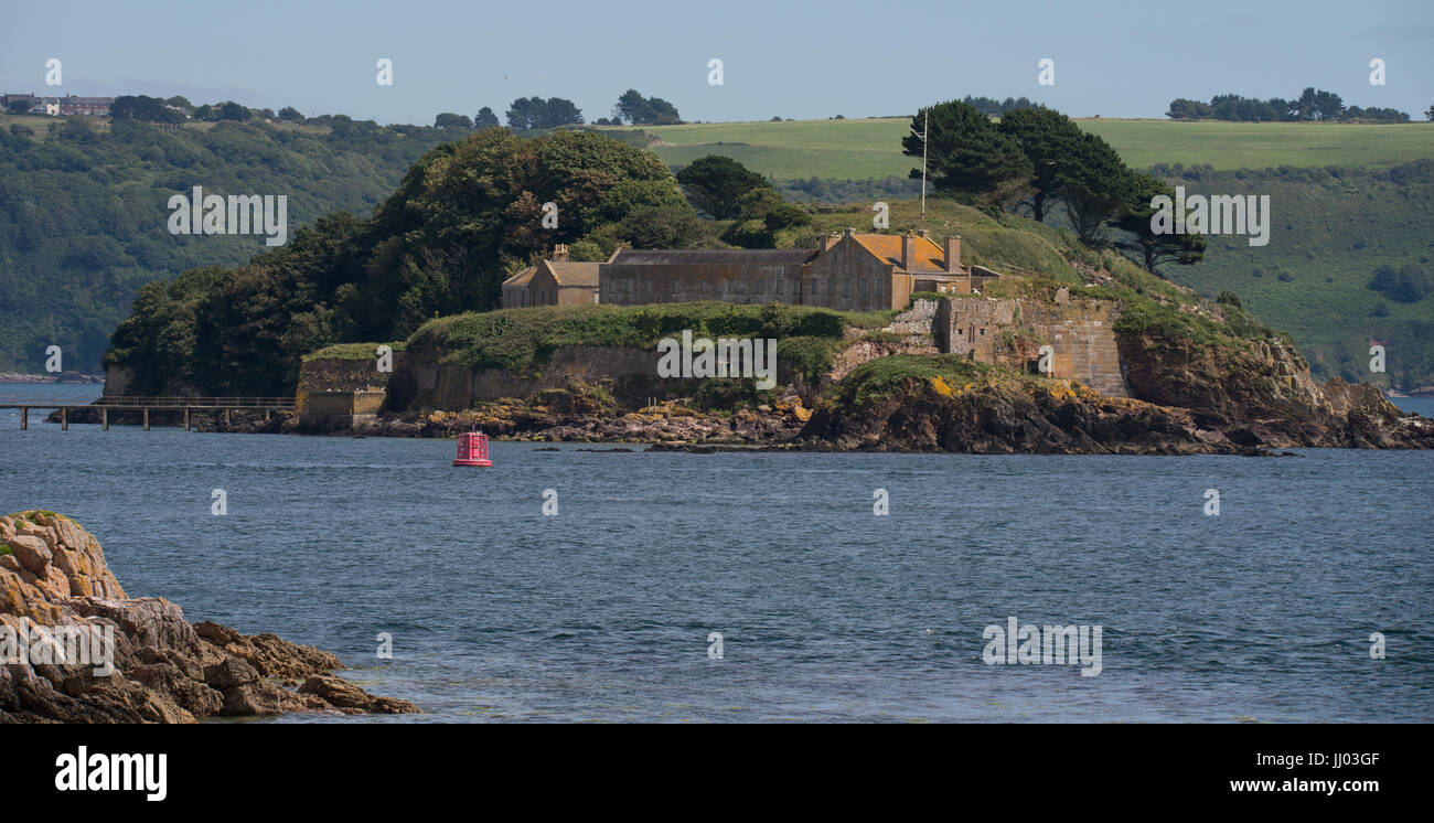 Drakes Island in Plymouth Sound, Devon, UK Stock Photo - Alamy
