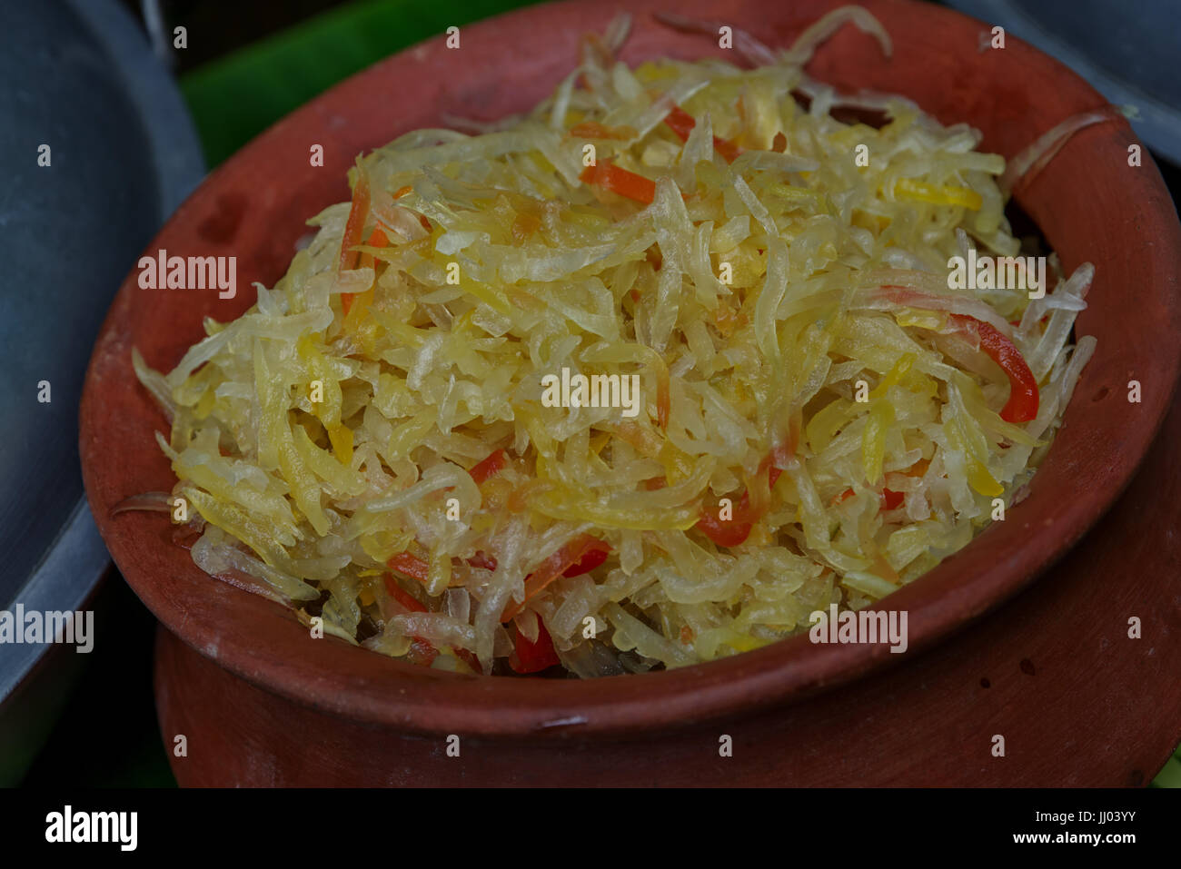 Filipino side dish Atsarang Papaya (pickled papaya Stock Photo - Alamy