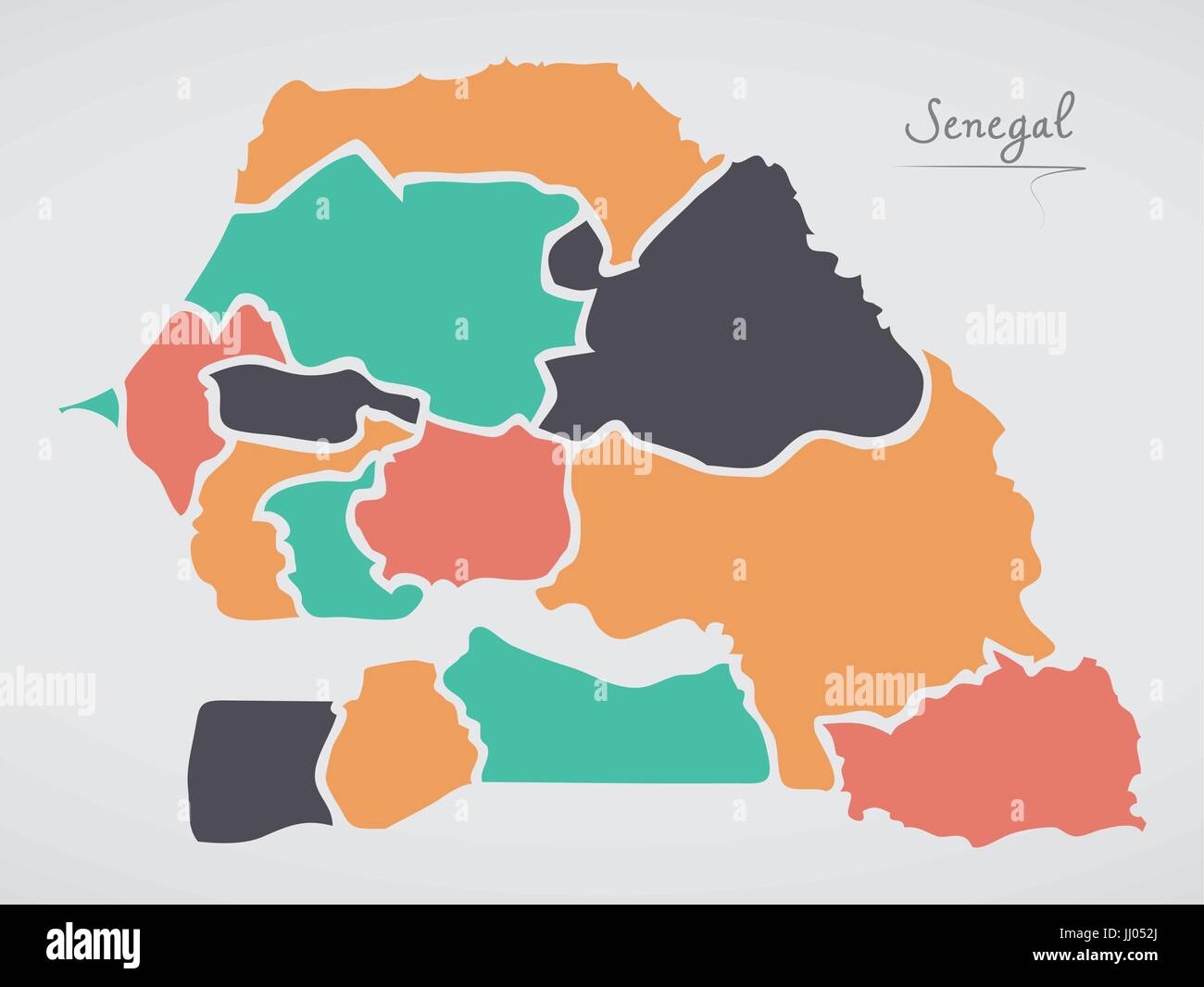 Senegal map hi-res stock photography and images - Alamy