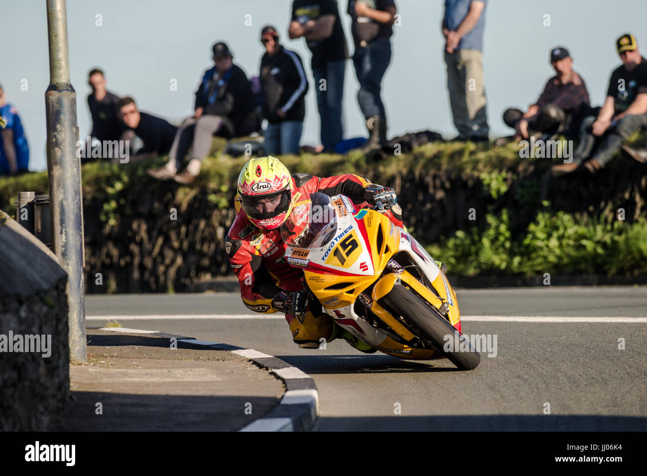 Road racing action from the Southern 100 road races 2017, Isle of Man ...