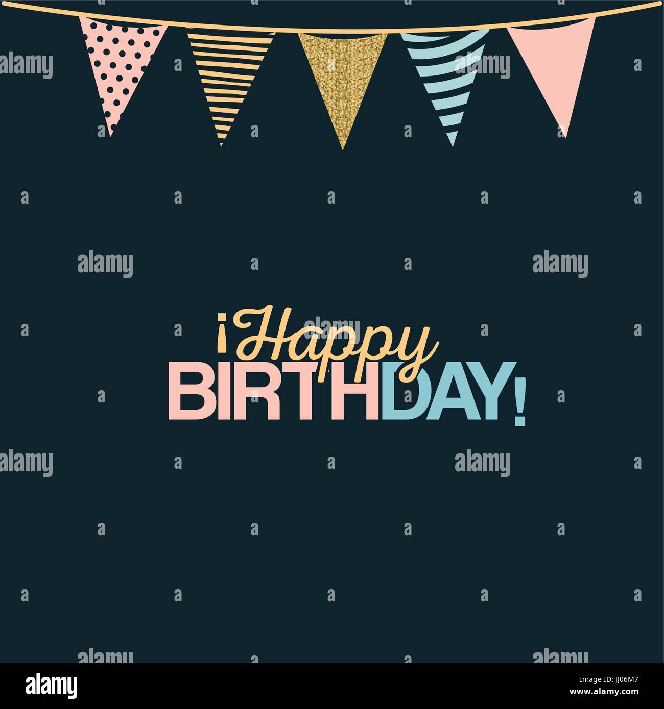 color dark green background with decorative flags to party text happy ...