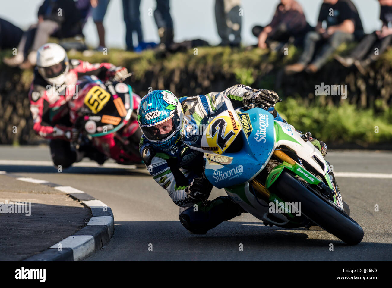 Road racing action from the Southern 100 road races 2017, Isle of Man ...