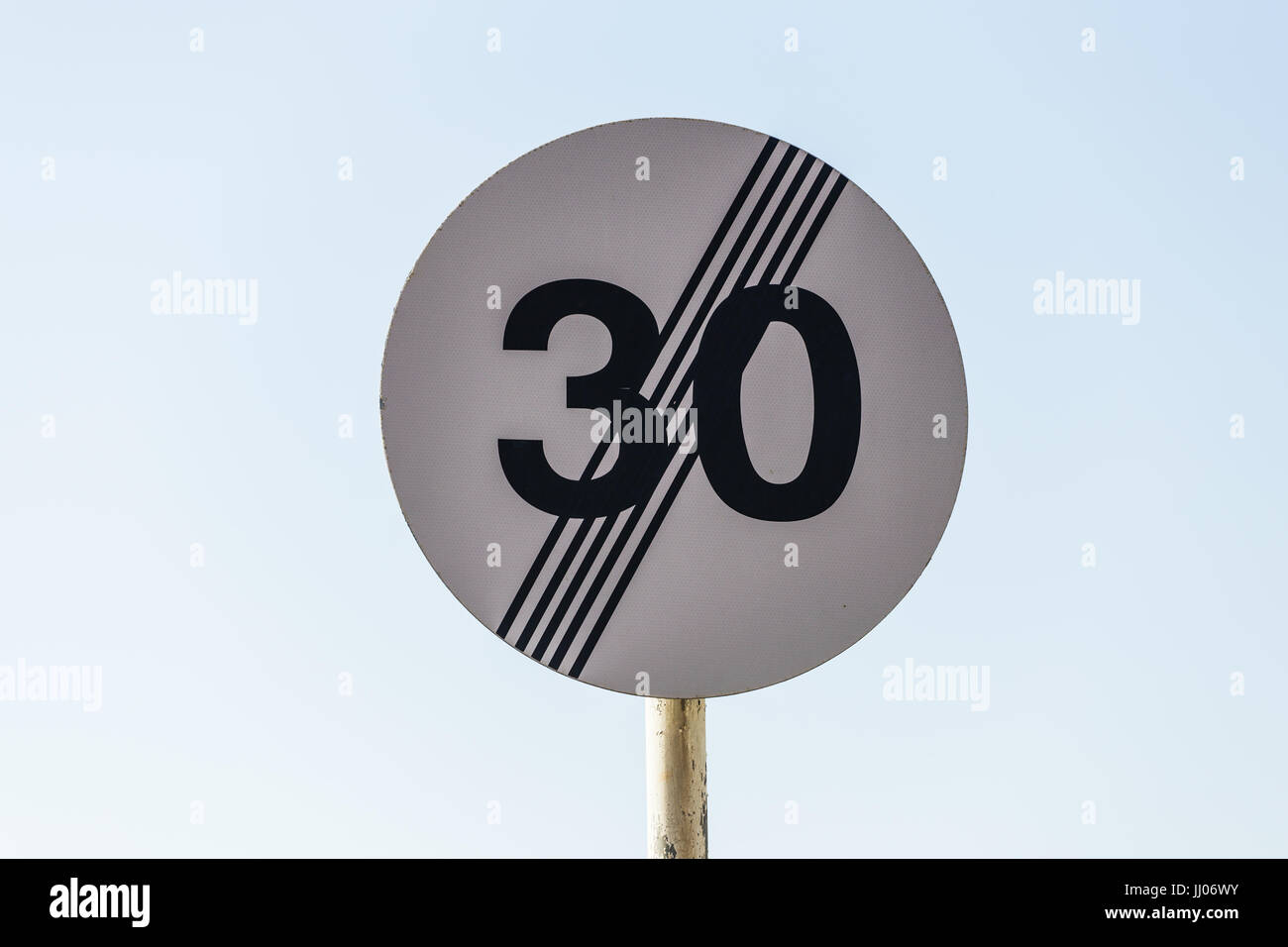 Traffic sign End of maximum speed limit zone Stock Photo - Alamy